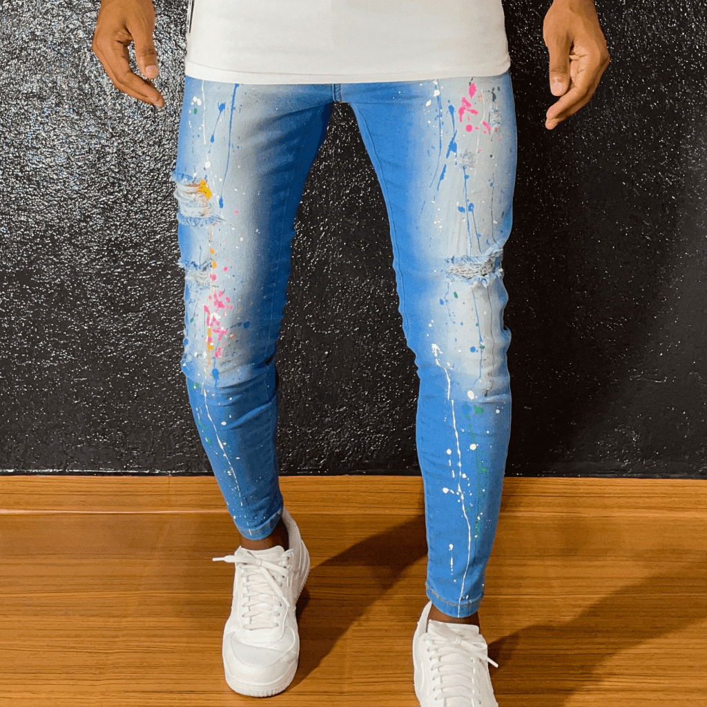 Calça Masculina Jeans Lycra Elastano Nova Tendência Estilo Jogador ...
