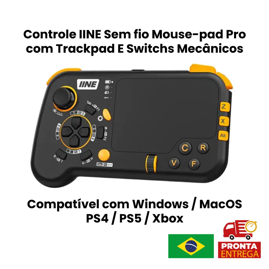 Joystick Controle IINE Sem Fio Mouse-pad Pro Com Trackpad E Switchs ...