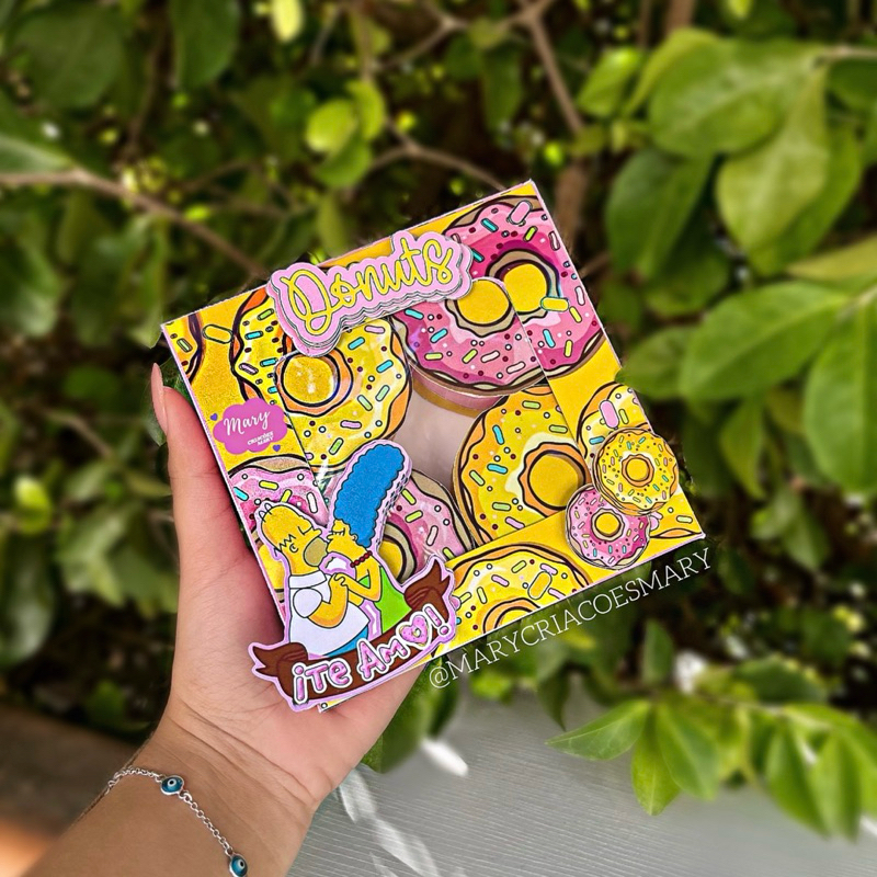 Caixa Mini donuts Simpsons (5 unidades) | Shopee Brasil