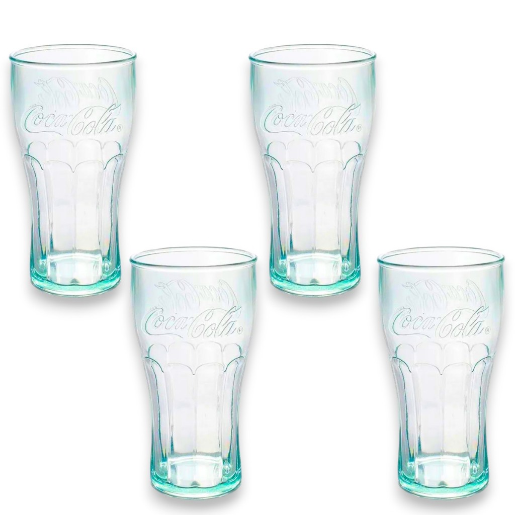 Kit 4 Copos Cristal Coca Cola 530 ml | Shopee Brasil