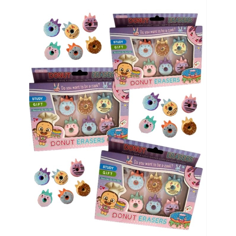 Kit de Borrachas Donuts (Borrachas fofas) | Shopee Brasil