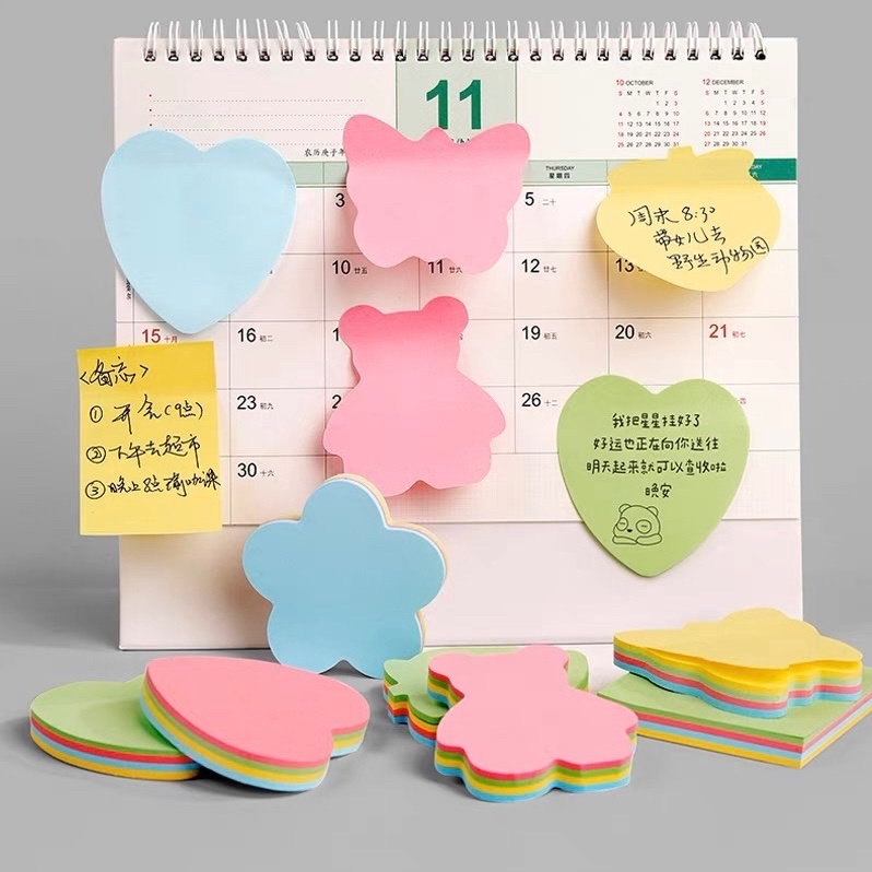 KIT 1/3/5 Cores Post-It Adesivo AutoAdesivo BlocoDe Notas 100 Folhas ...
