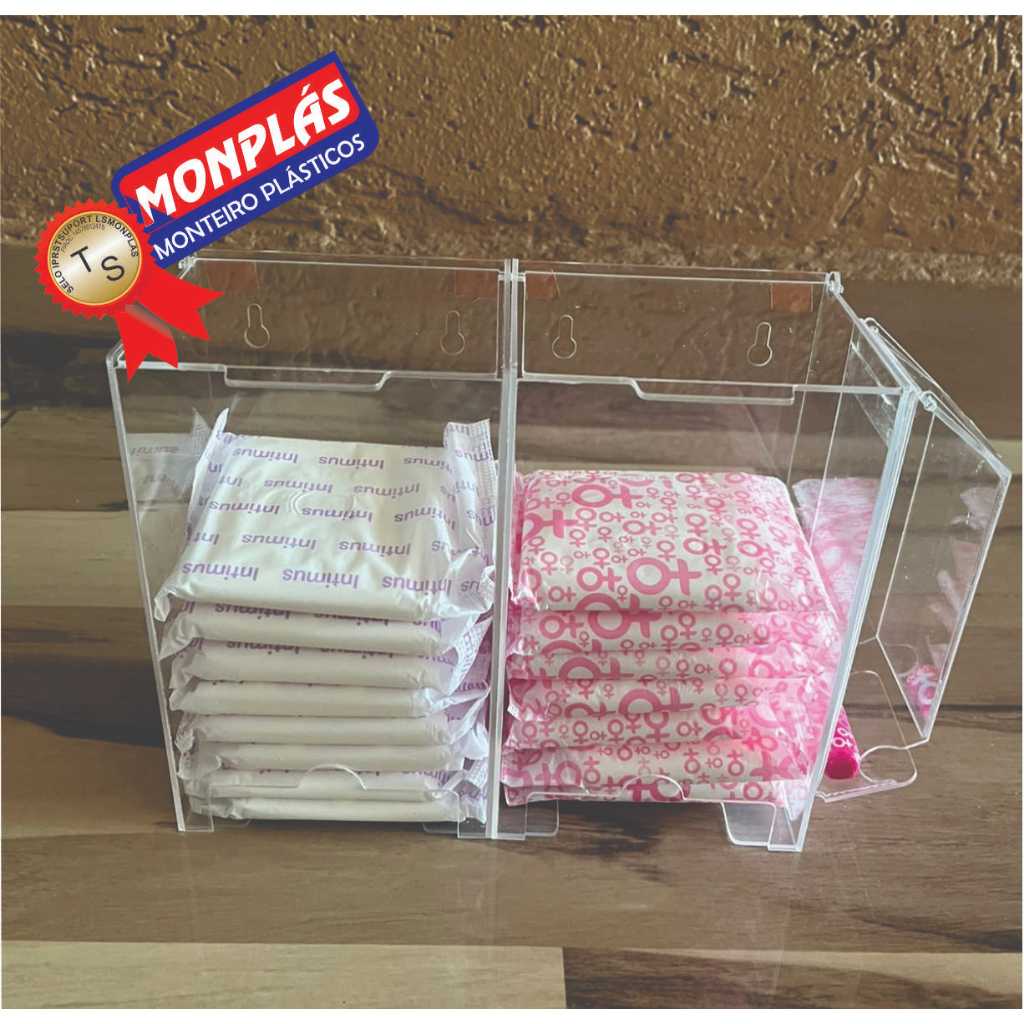 PORTA ABSORVENTE EM ACRÍLICO CRISTAL 3 em 1 | Shopee Brasil