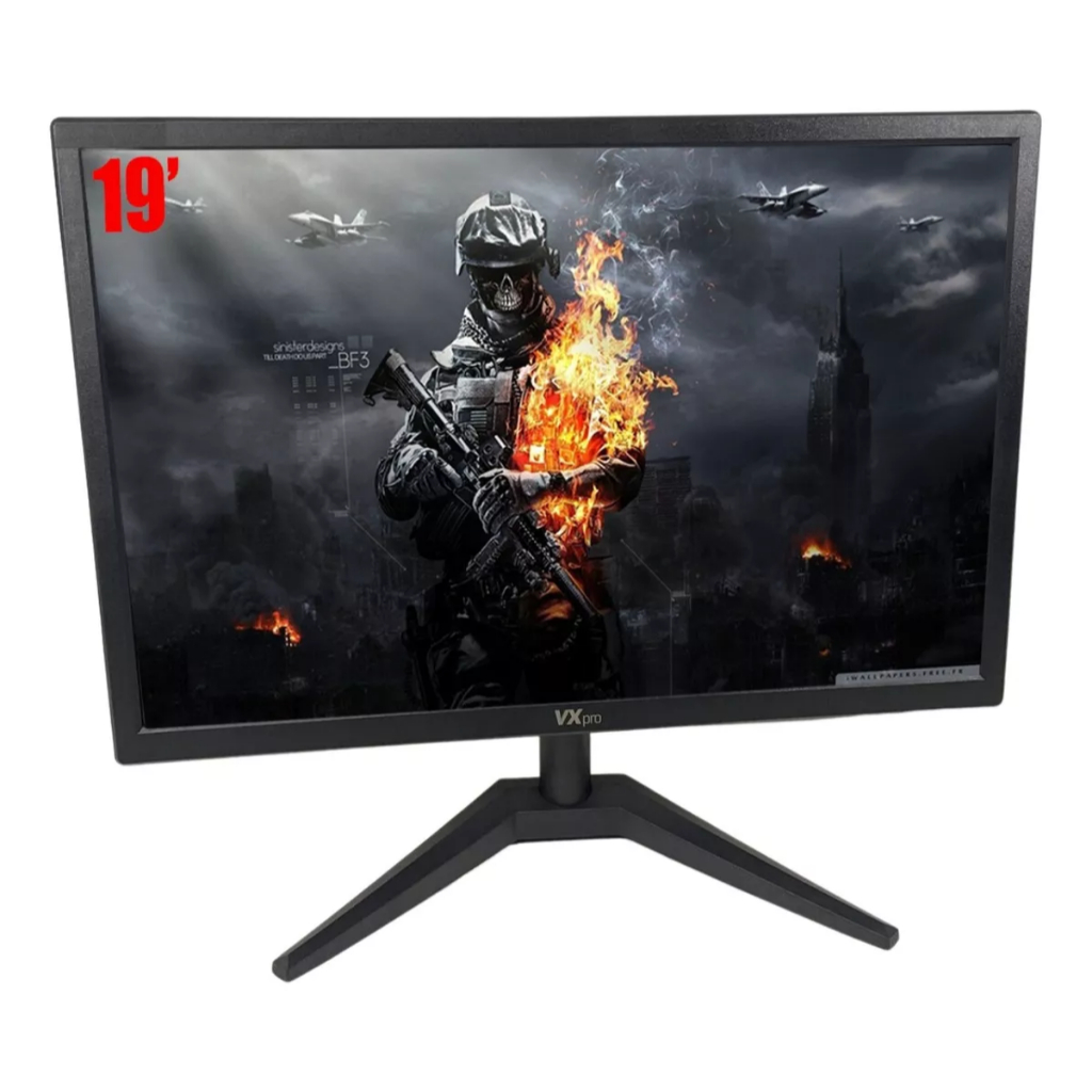 Monitor Gamer Led 19 Polegadas Widescreen Hdmi E Vga Preto | Shopee Brasil