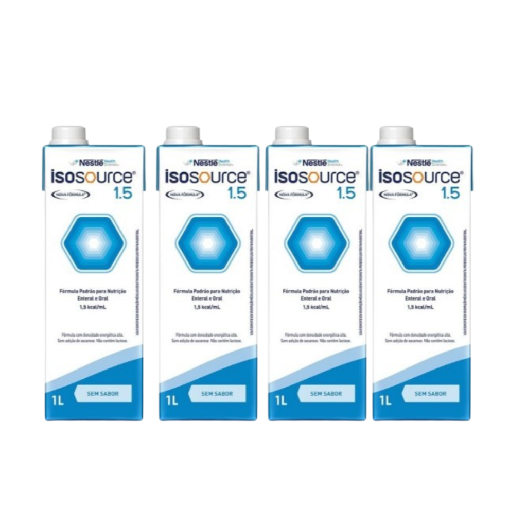 Suplemento Nutricao Dieta Enteral Isosource 1.5 Nestle - 4 unidades ...