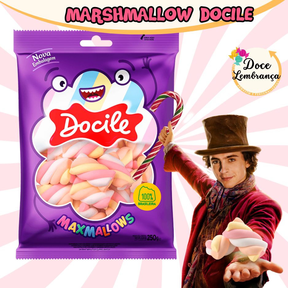kit 02 Maxmallows Docile pacote 220 grs e 250g Marshmallow sortidos ...