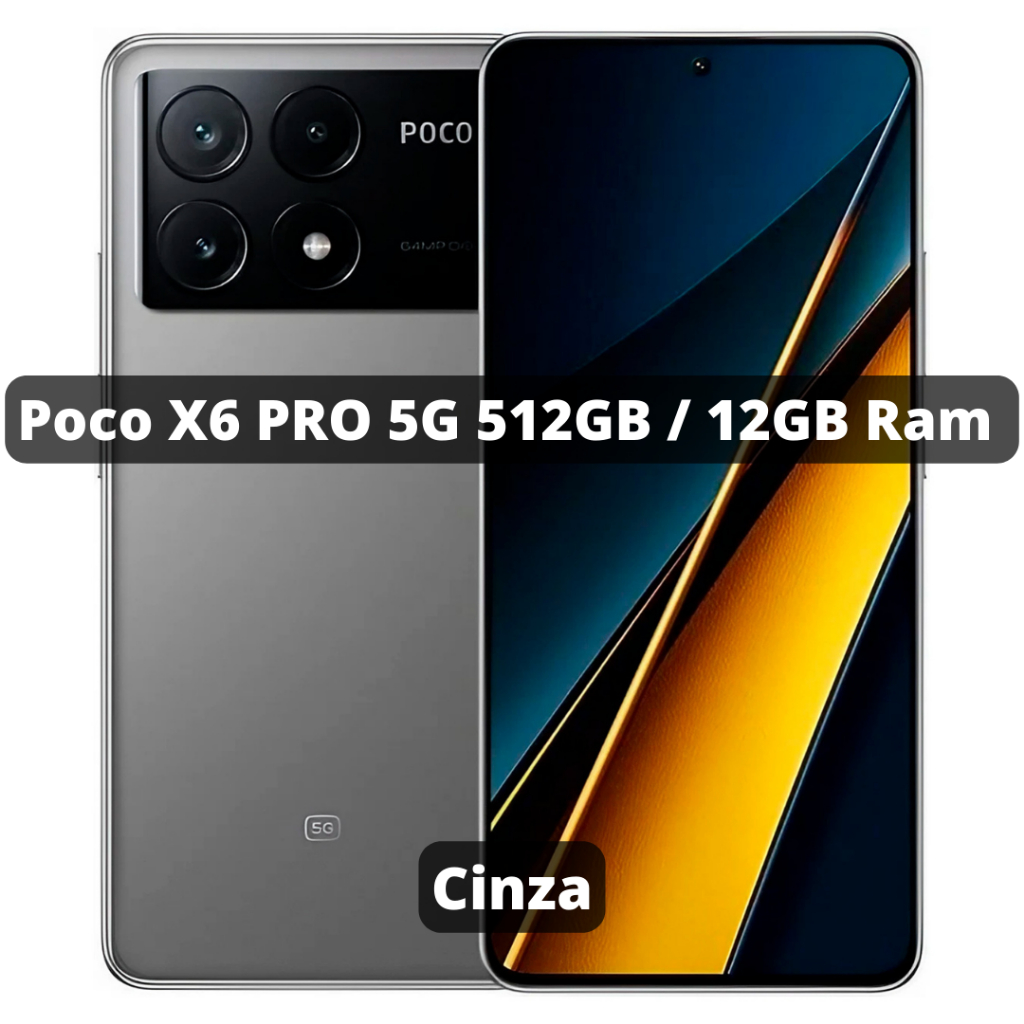 POCO X6 Pro 5G Câmera 64MP, 256/8GB RAM, 512/12GB RAM (Versão Global ...
