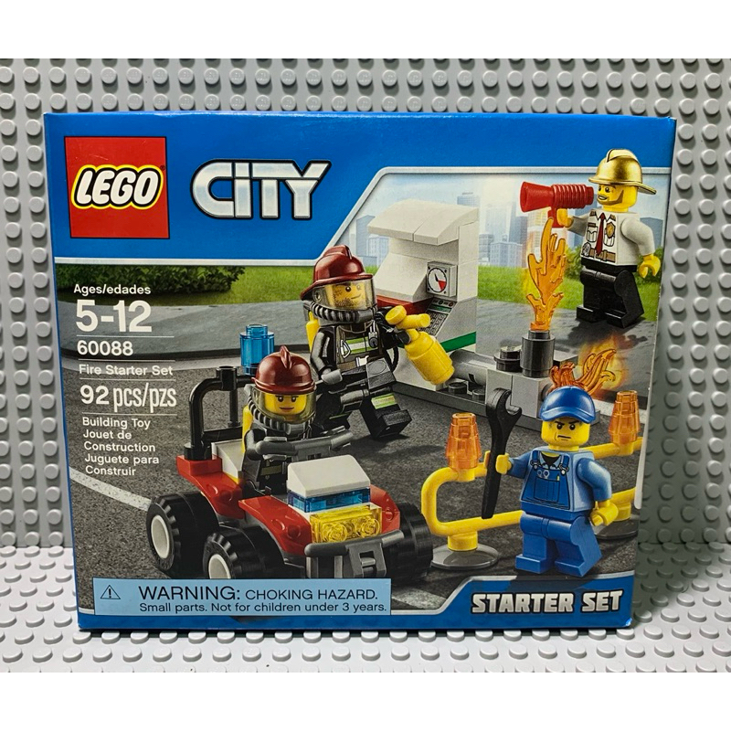 Lego City 60088 Fire Starter Set 92 peças (4 minifiguras) novo lacrado ...