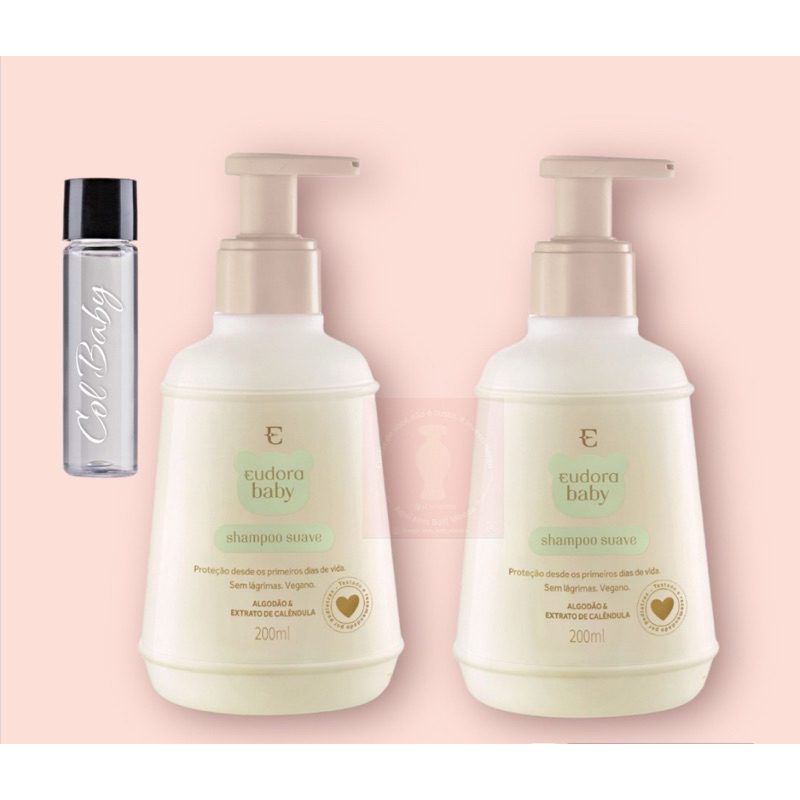 Kit 2 unidades Shampoo Eudora Baby 200ml + 1 unidade Colônia Eudora ...