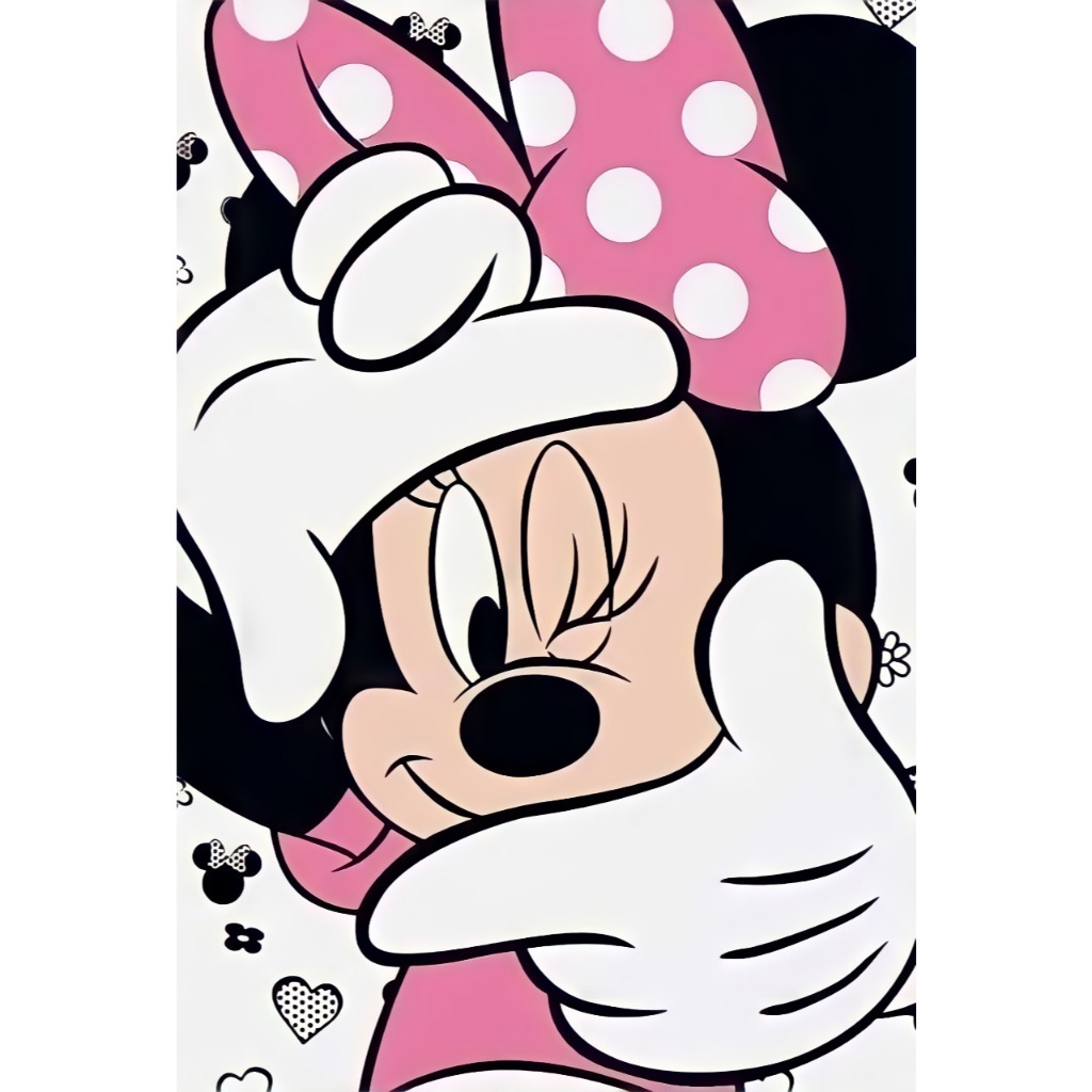 PAINEL VERTICAL EM TECIDO SUBLIMADO MINNIE ROSA 1,00 (L) X 2,00 (A ...