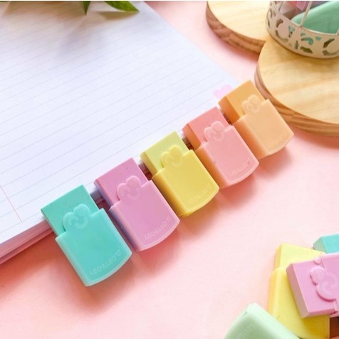 Borracha Plastica Escolar Colorida/ Kit Com 6 Unidades | Shopee Brasil