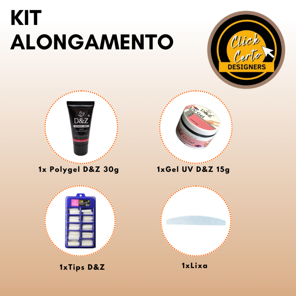 Kit Click Certo Alongamentos em Gel | Shopee Brasil