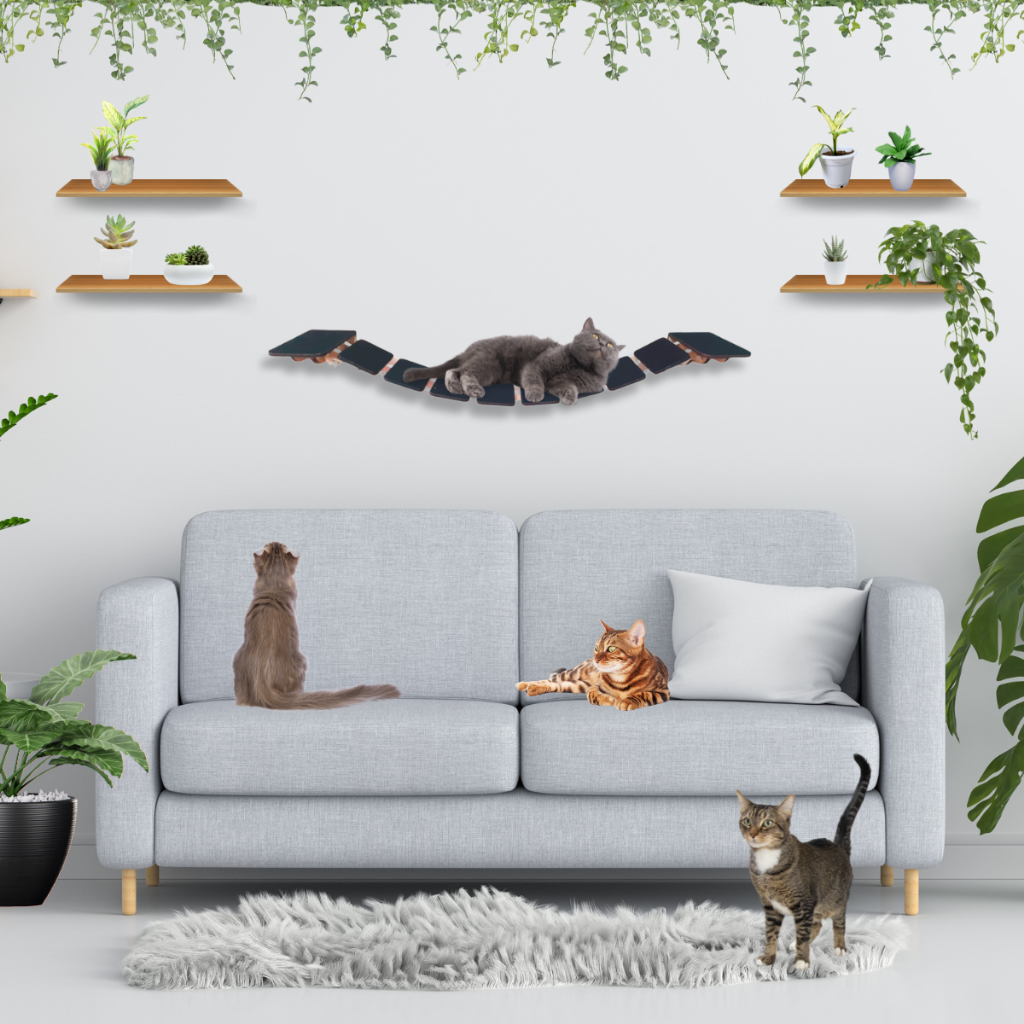 Ponte para Gato em mdf com Carpete Antiderrapante linha Playground Pet ...