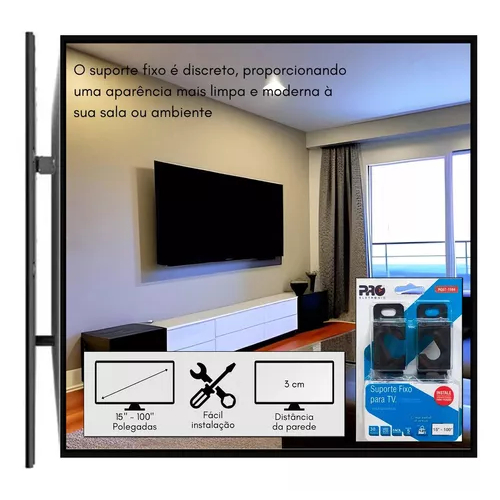 Suporte TV AOC Fixo Pro Eletronic 15 32 43 50 53 55 60 63 65 100 ...