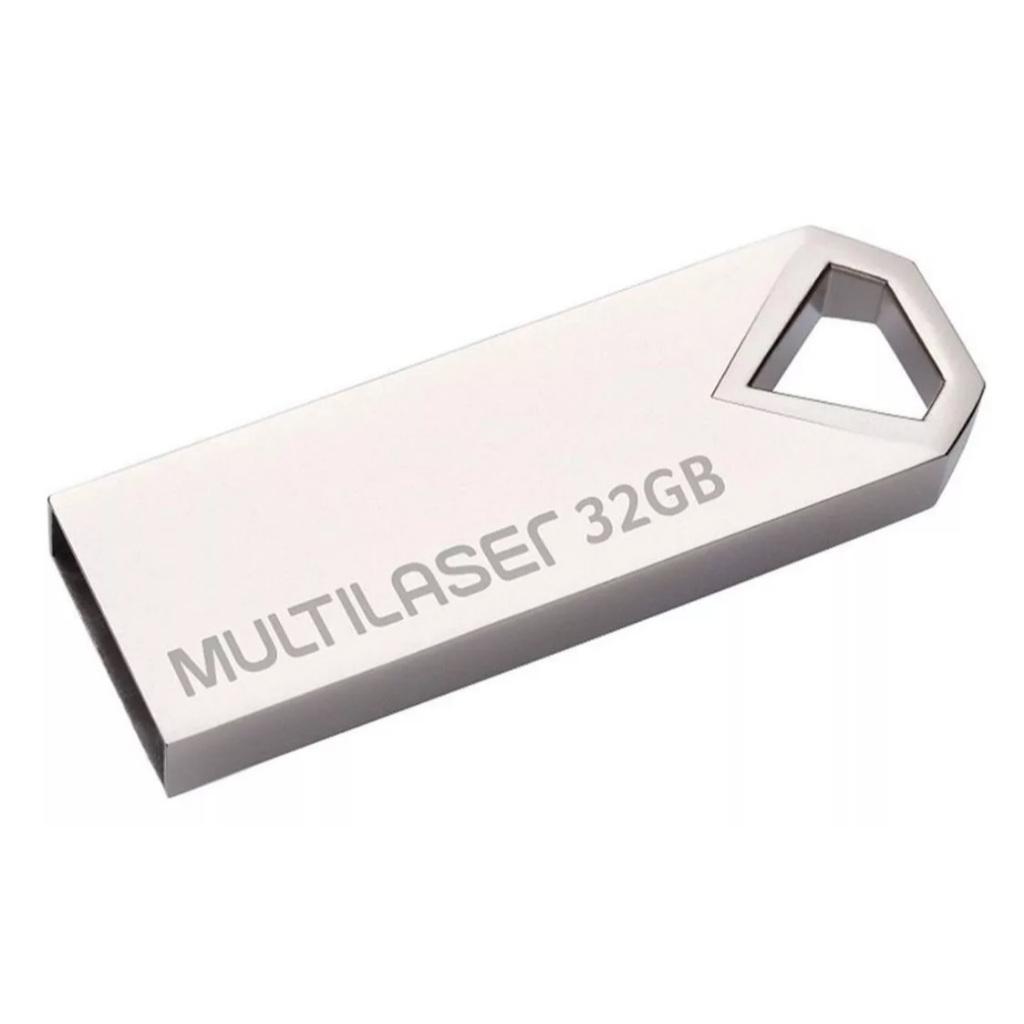 Pen Drive Multilaser Diamond 32gb Usb 2.0 Metálico - Pd851 10 Anos De ...