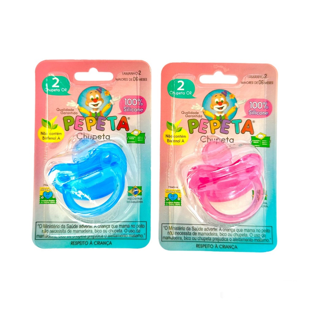 Chupeta Silicone 100% Soft Bico Ortodôntico Pepeta Tipo Kuka - Kit Com ...