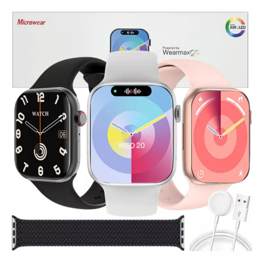 Relógio Smartwatch W99+ Plus Amoled Chatgpt Nfc Bluetooth 45mm Gps ...