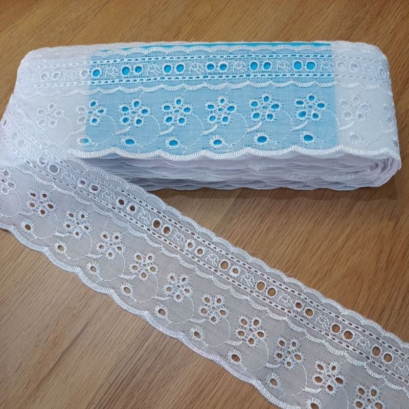 Bordado Renda o metro ref Ctl73 | Shopee Brasil