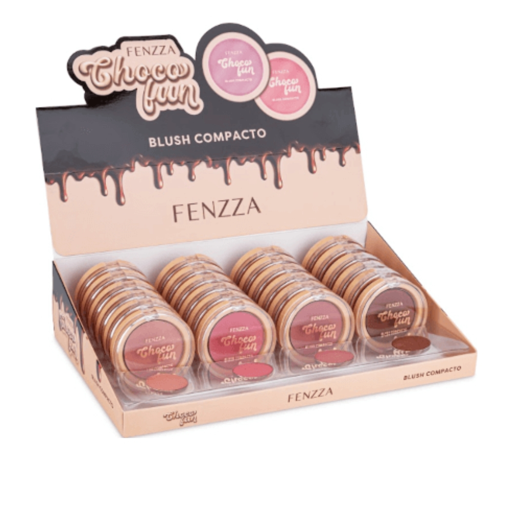 Kit Blush Choco Fun C/4 Unidades Fenzza - FZ41001 | Shopee Brasil