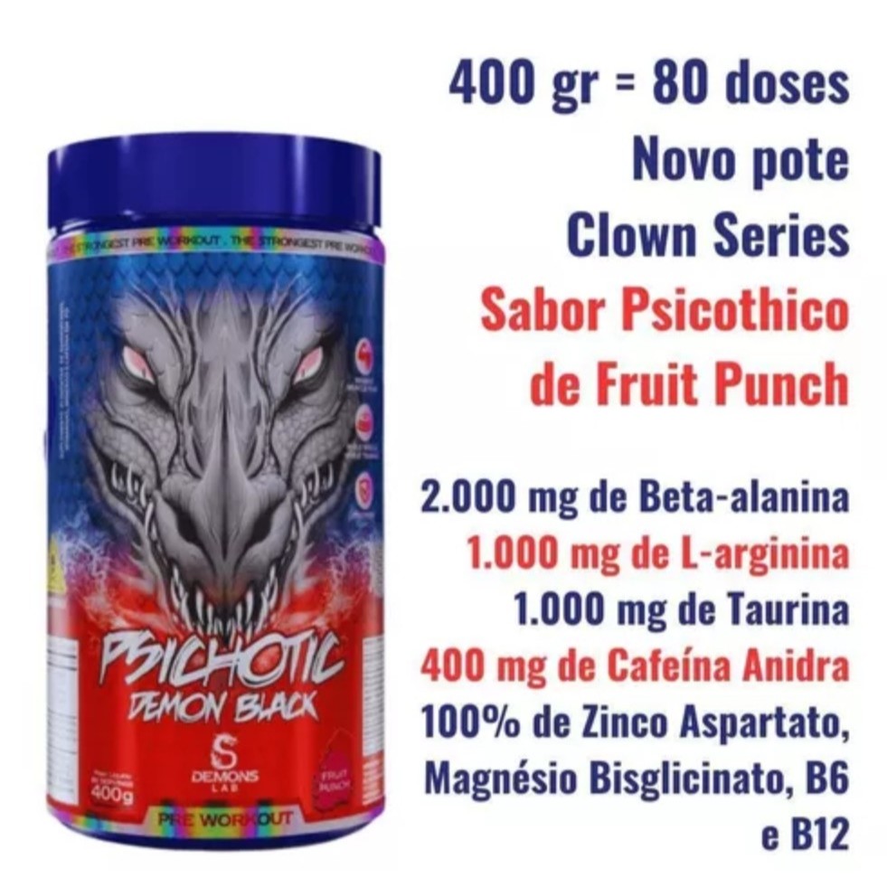 Psichotic Demon Black 400g - Demons Black - Demons Lab | Shopee Brasil