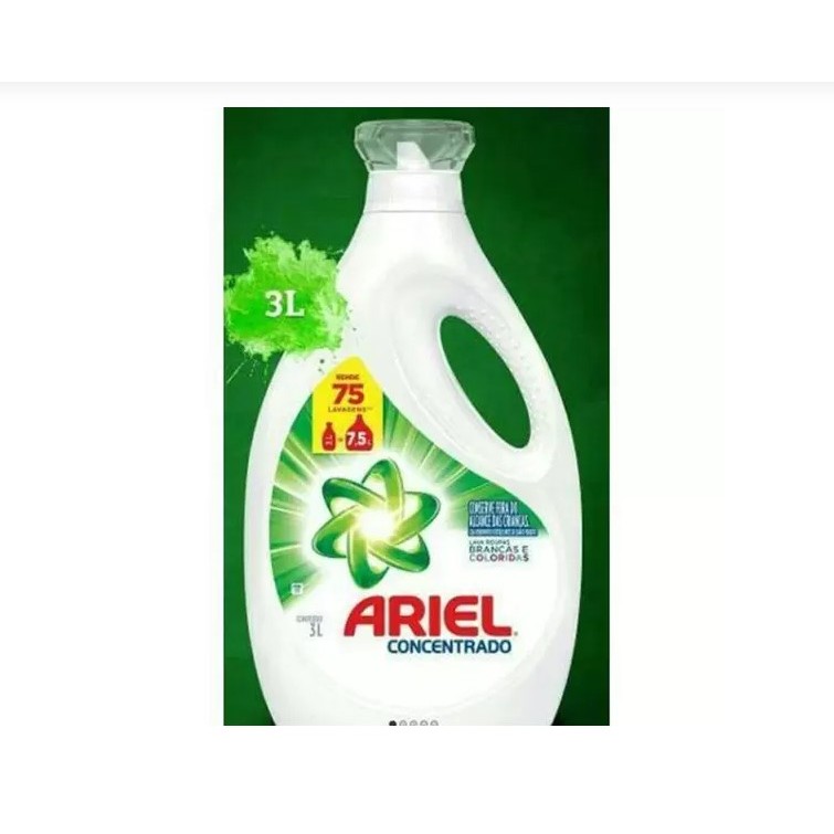 Detergente Ariel Liquido Concentrado Expert 75 Lavagens 3L | Shopee Brasil