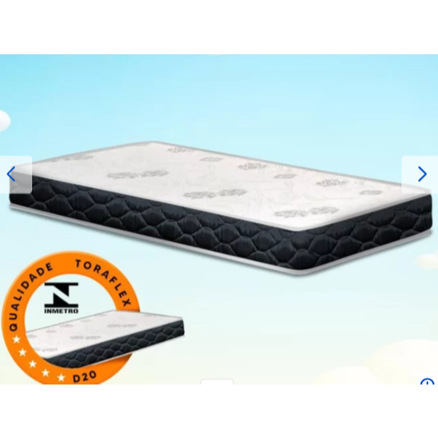 Colchão Toraflex Espuma Solteiro Cali D20 DENSIDADE20 0,88X188X12CM PAR ...
