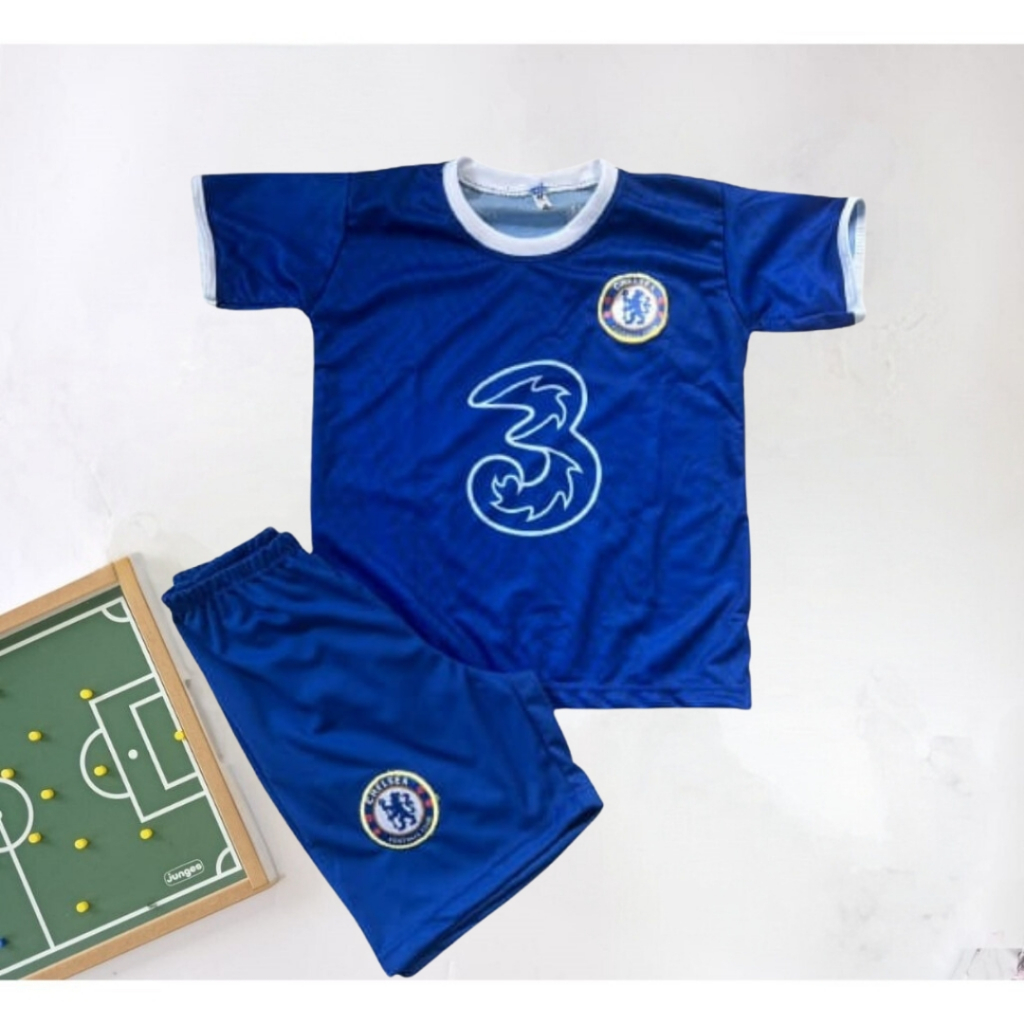 Kit Conjunto Infantil e Juvenil De futebol Time Do Chelsea - ENVIO ...