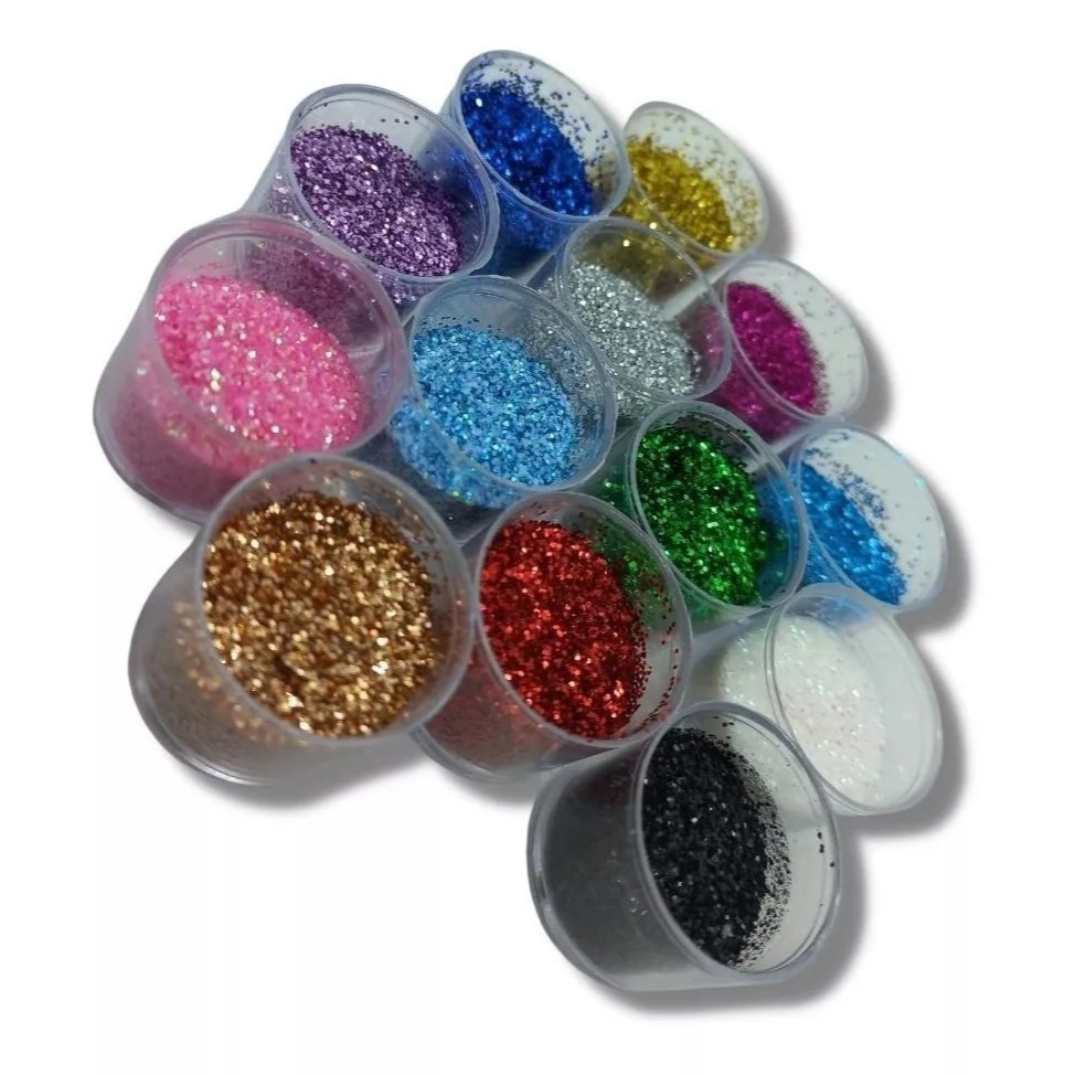 Kit com 10 tubos de glitter 3gramas marca: REAL papelaria/material ...