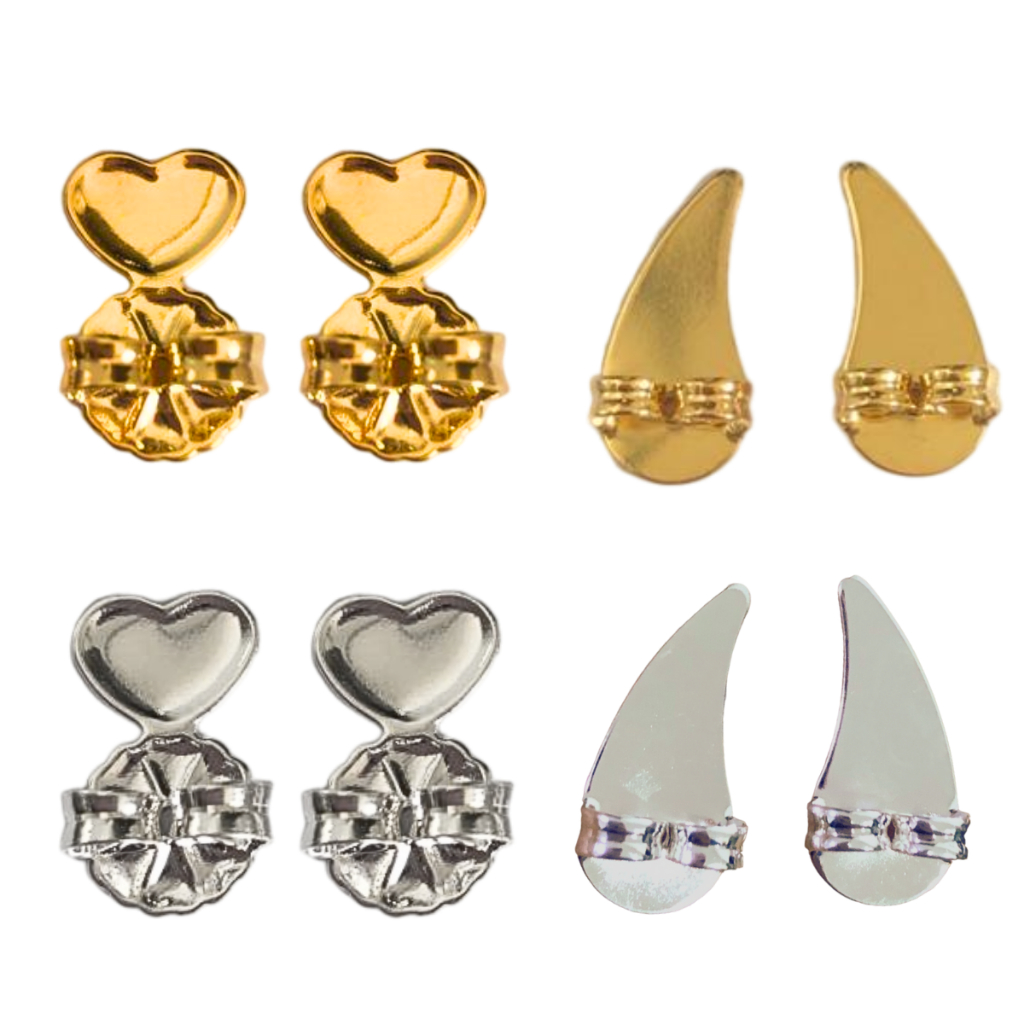 Tarraxa De Brinco Tarracha Mágica Orelha Rasgada Banhada Kit com 08 ...