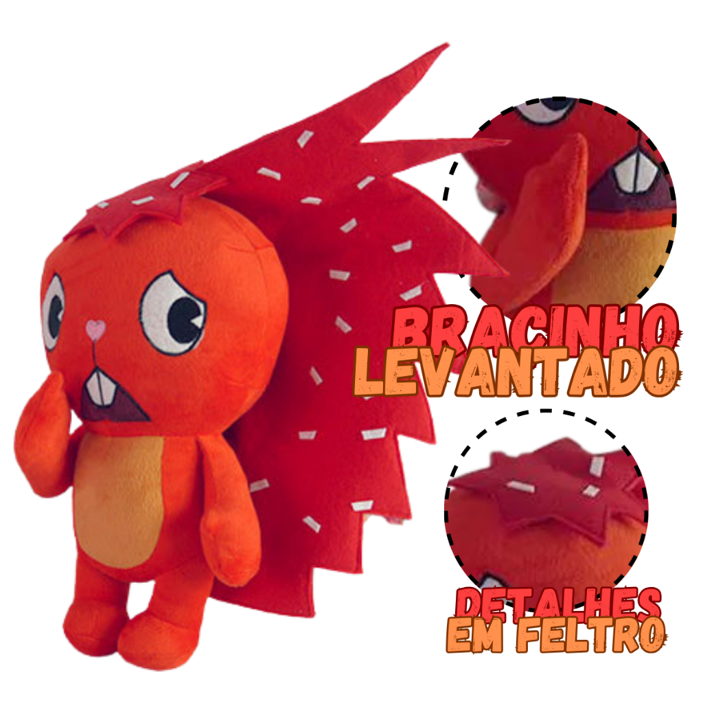 Pelúcia Happy Tree Friends Frank Porco Espinho P/entrega | Shopee Brasil