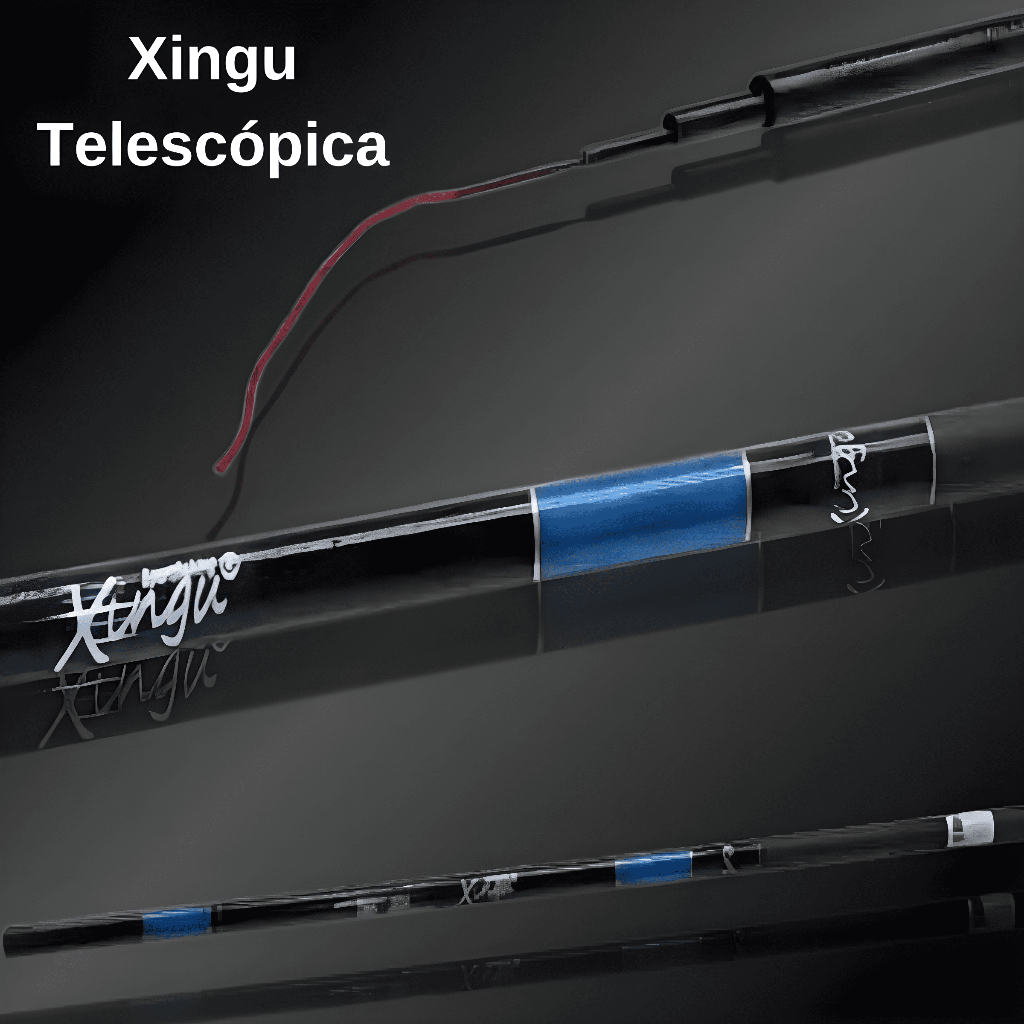 Vara Telescopica 3,30m Fibra Vidro Carbono Caniço de Pesca Barato Leve ...
