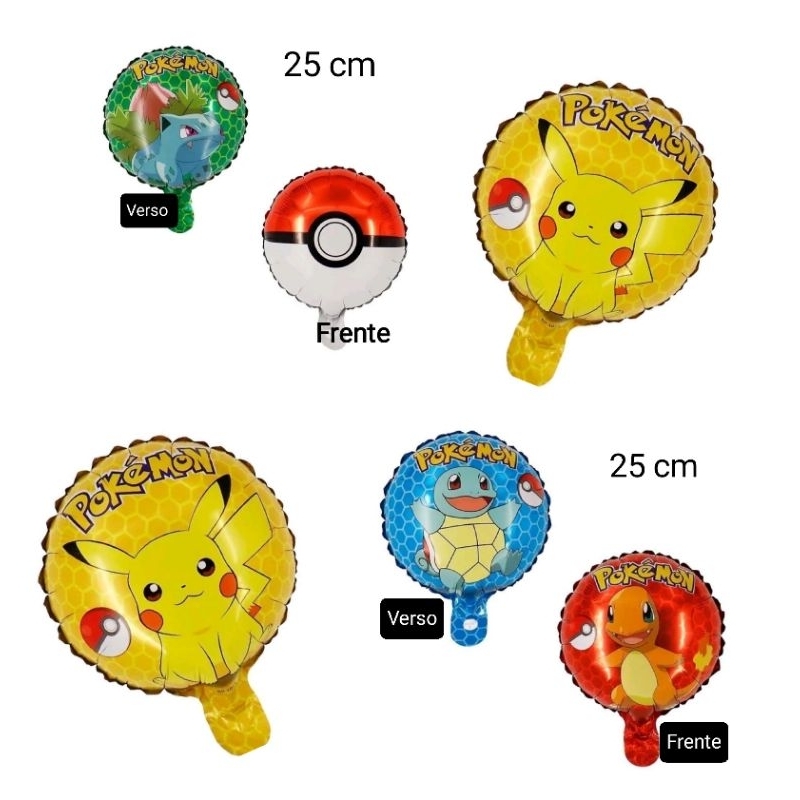 Pokémon 5 Balão metalizado 25cm Festa Pokémon Pokébola | Shopee Brasil