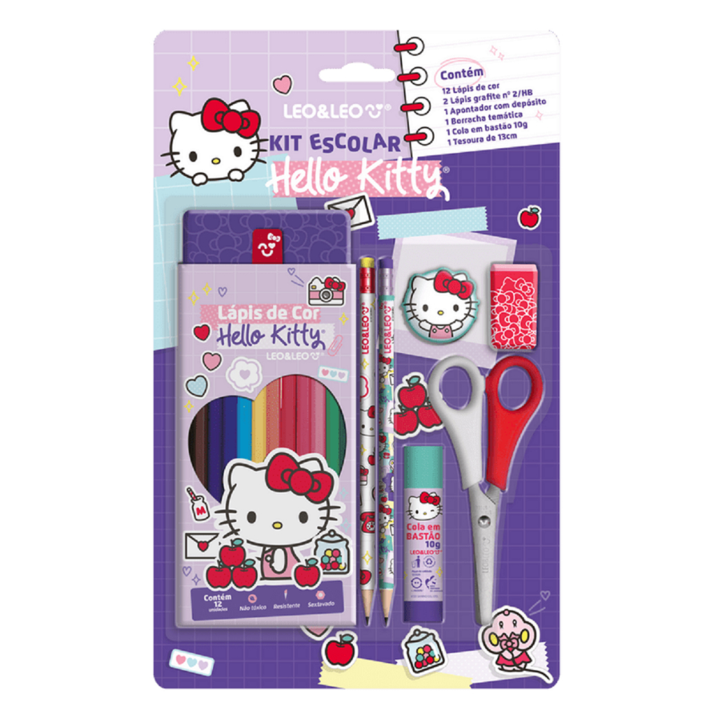 Kit escolar infantil hello kitty | Shopee Brasil
