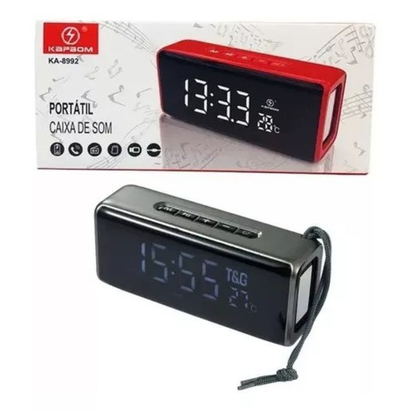 Radio Relógio Kapbom KA-8992 Bluetooth | Shopee Brasil