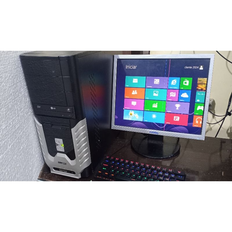 CPU COMPLETA COM KIT PLACA MÃE mini ATX , processador Intel atom, 2 ...