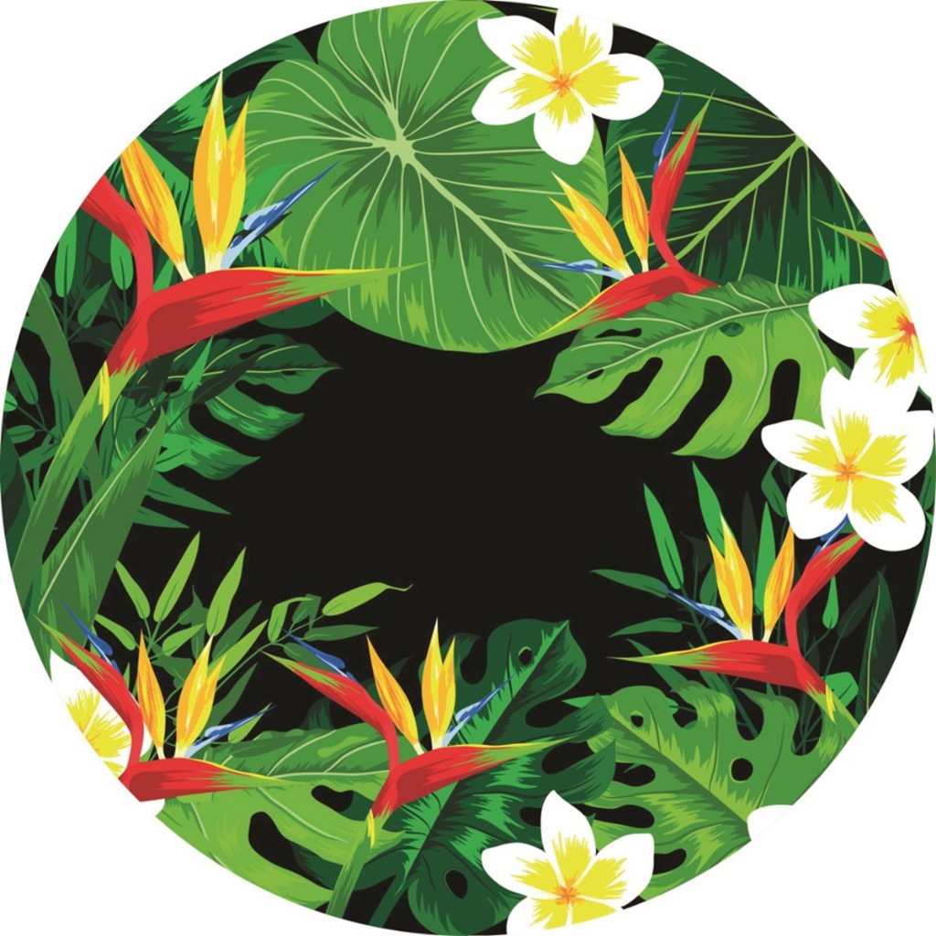 Painel De Festa Redondo Sublimado Tema Hawaii | Shopee Brasil