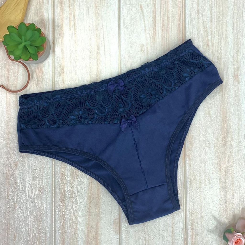 Calçola Senhora Calcinha Feminina Cintura Alta com Renda Moda Intima ...