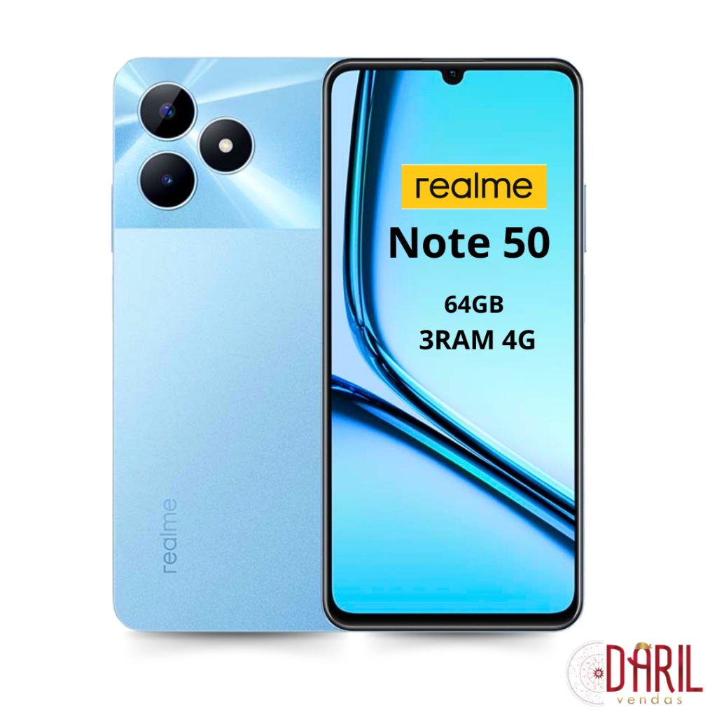 Celular Smartphone Realme Note 50 64GB 3RAM 4G Azul - Xiaomi Original ...