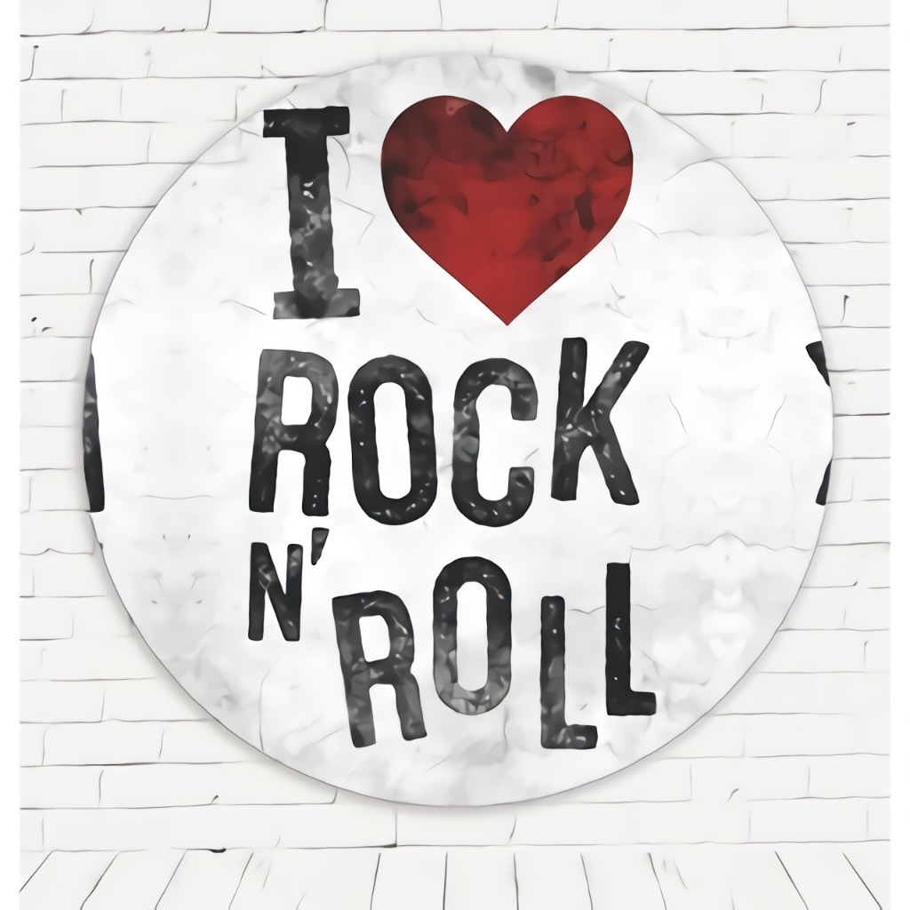 Painel De Festa Redondo Sublimado Tema Rock | Shopee Brasil