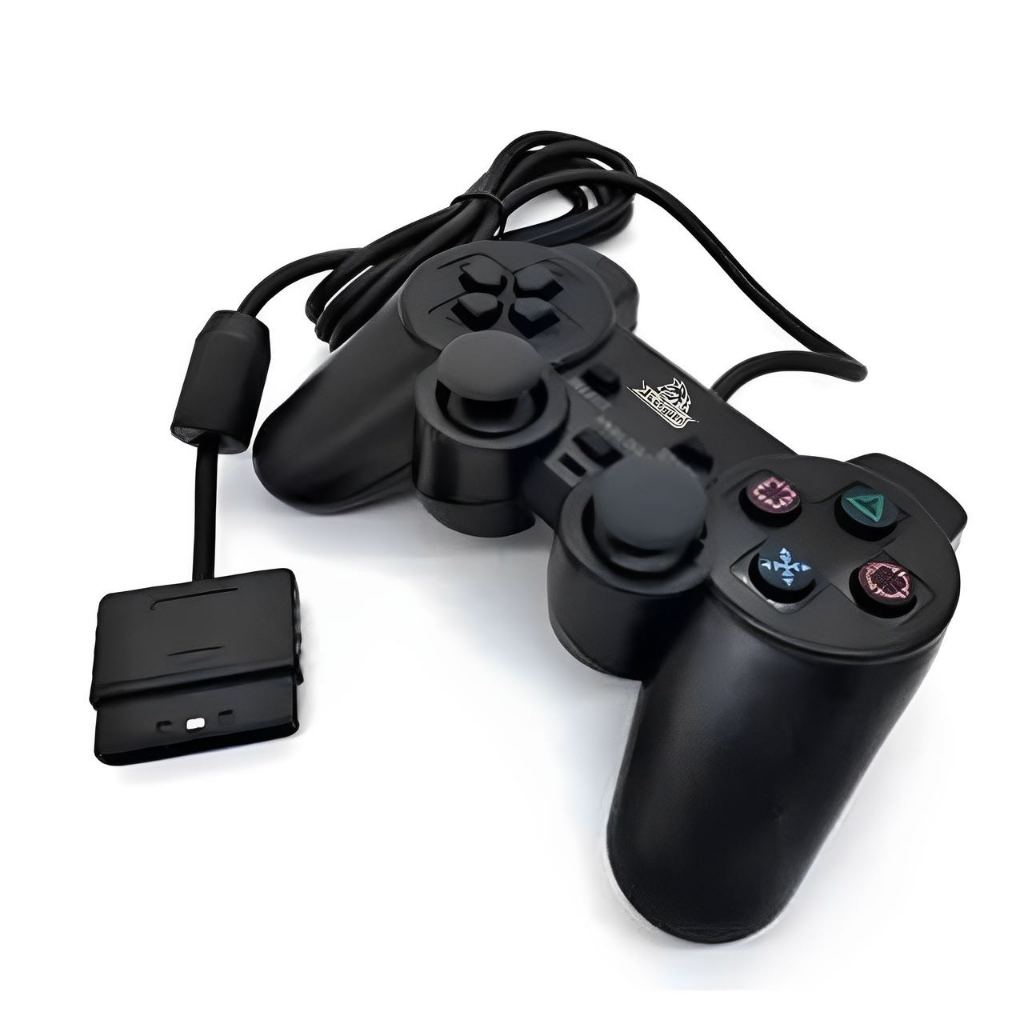 Controle para PS2 Com Fio Cor Preto | Shopee Brasil