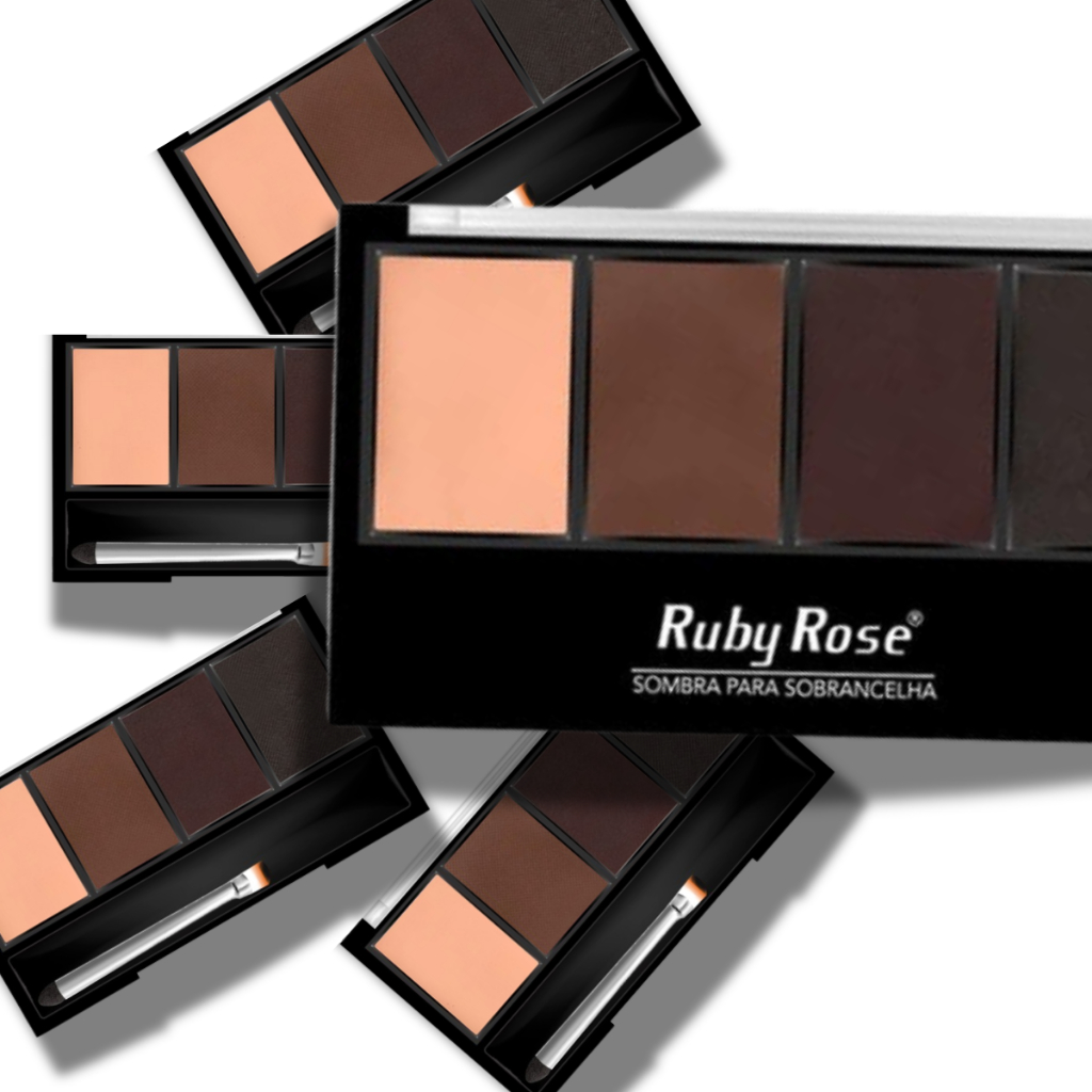 Kit 5 Trio Sobrancelha Paleta Ruby Rose Eyebrow Natural Com Primer ...
