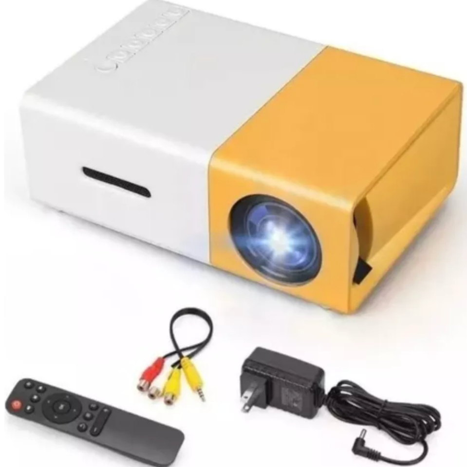 Mini Projetor Led Yg-300 Portatil Full Hd 600 Lumens Usb Hdmi Filmes Videos | Shopee Brasil