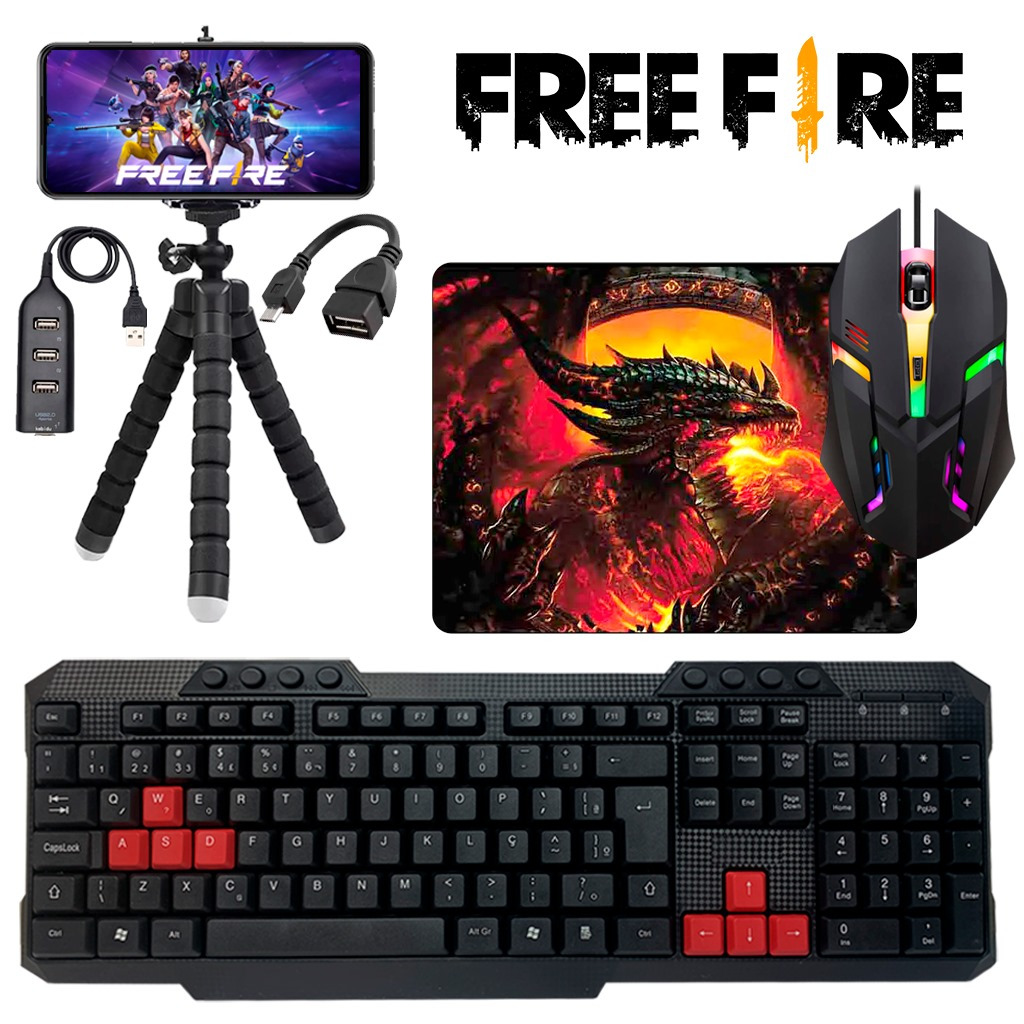 Kit Mobilador Para Celular Completo Varios Modelos Teclado + Mouse Gamer + Mouse Pad + Hub ...