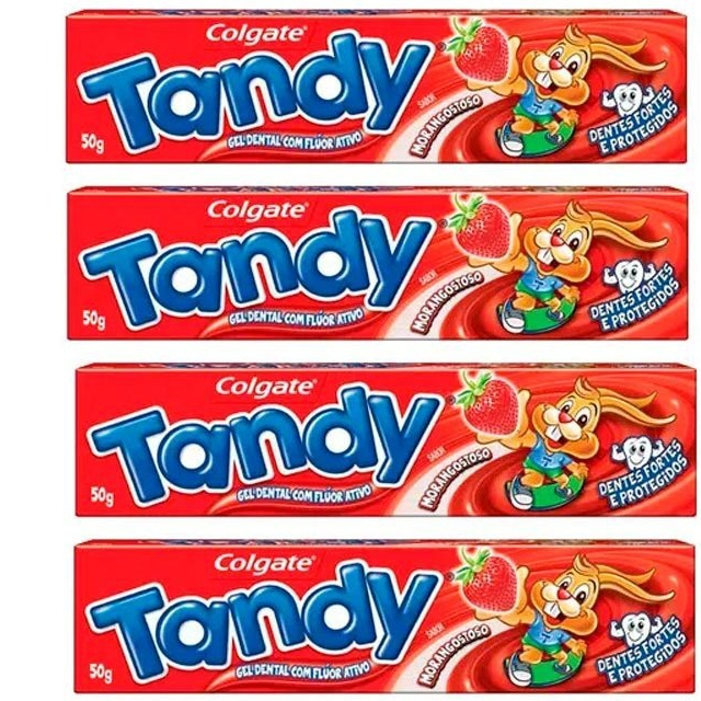Creme Dental Infantil Colgate Tandy Morango 4 unidades de 50g | Shopee ...