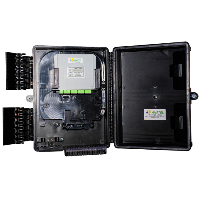 CTO 16 FO 2 TRAVAS COMPLETA SPLITTER BOX 1X8 APC - 10 UN | Shopee Brasil