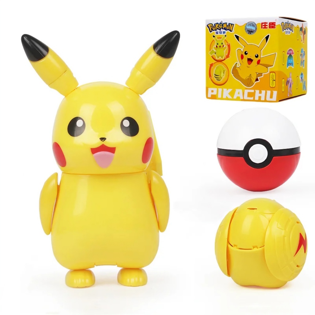 Brinquedo Pokemon Pikachu Com Pokebola 12 Cm | Shopee Brasil