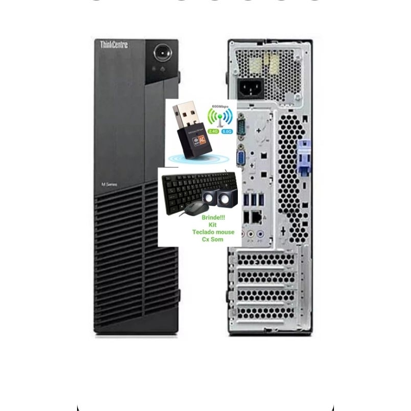 cpu pc lenovo Core-i5 4°geração wi-fi 16gb kit acessórios | Shopee Brasil