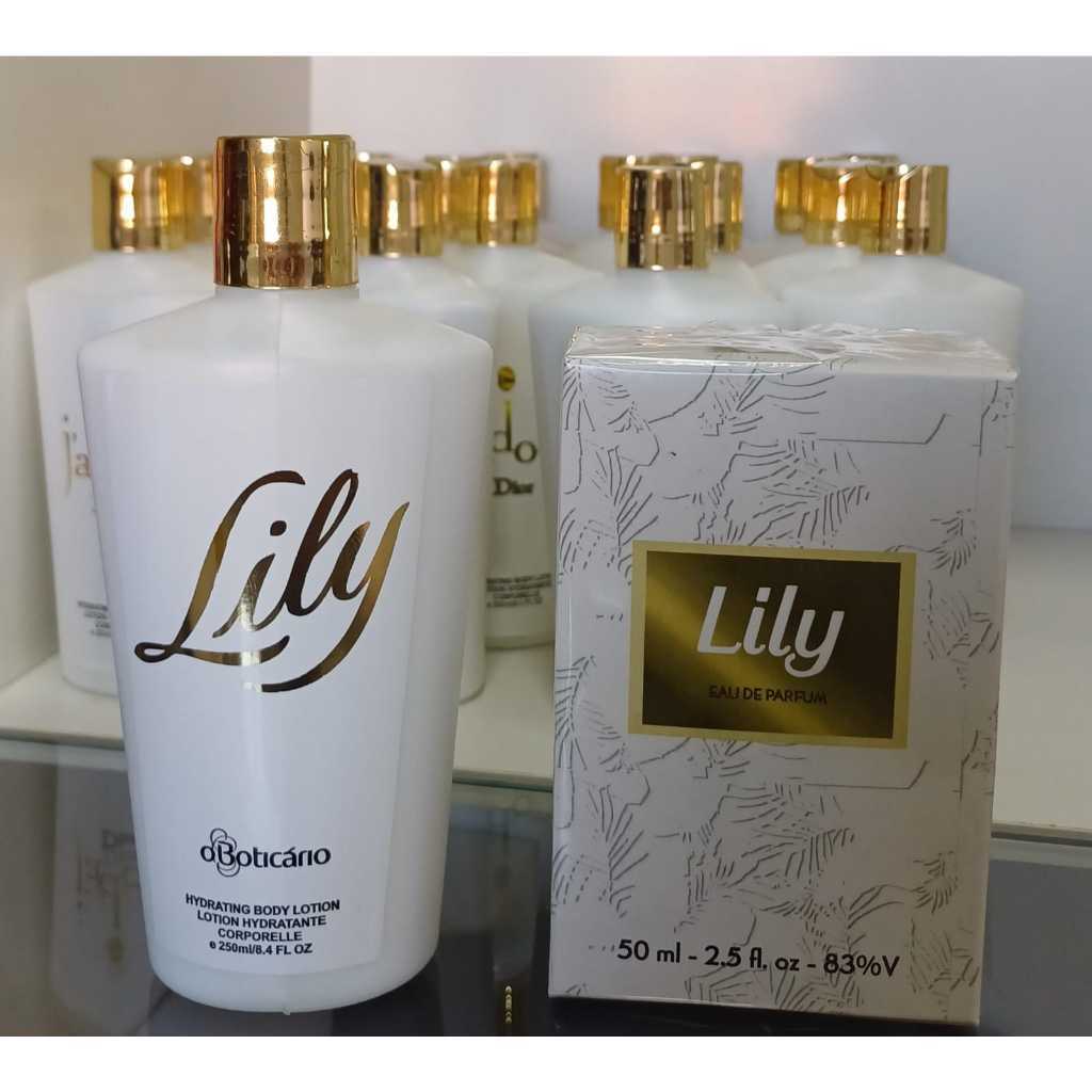 Kit Mulher Perfume Lily + Hidratante Boticário Loção Perfumada Lilly ...