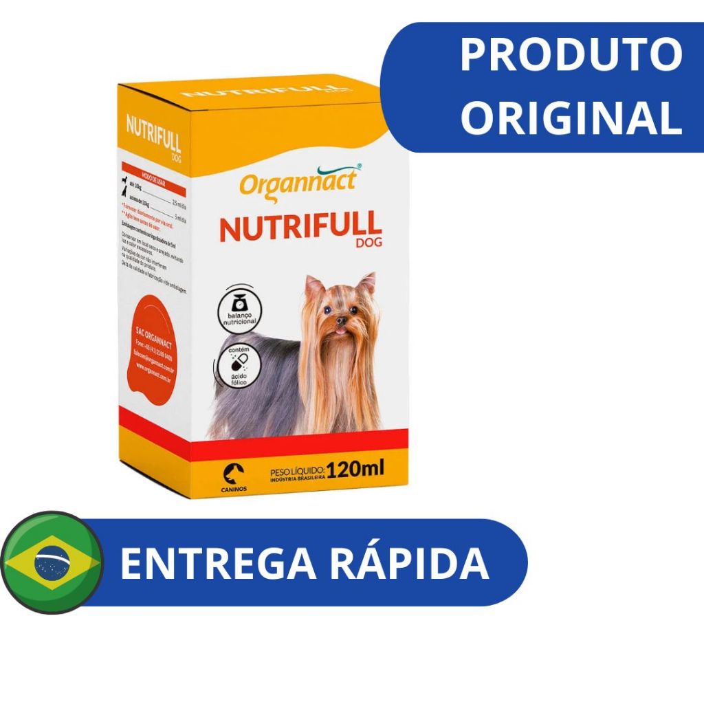 Suplemento Vitamínico Para Cachorro Nutrifull Dog 120 ml | Shopee Brasil