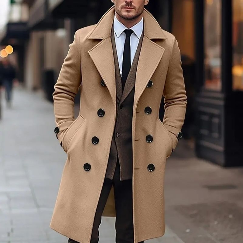 sobretudo em lã masculino. | Shopee Brasil